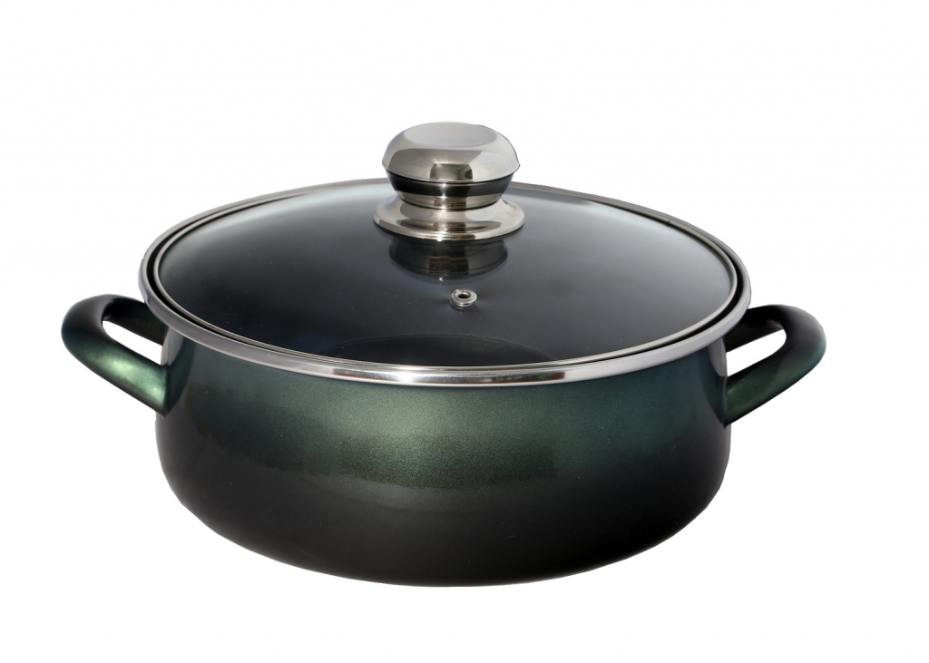 PLATINUM low pot with glass lid | EMA-LION Bonyhád Enamel Ltd – English